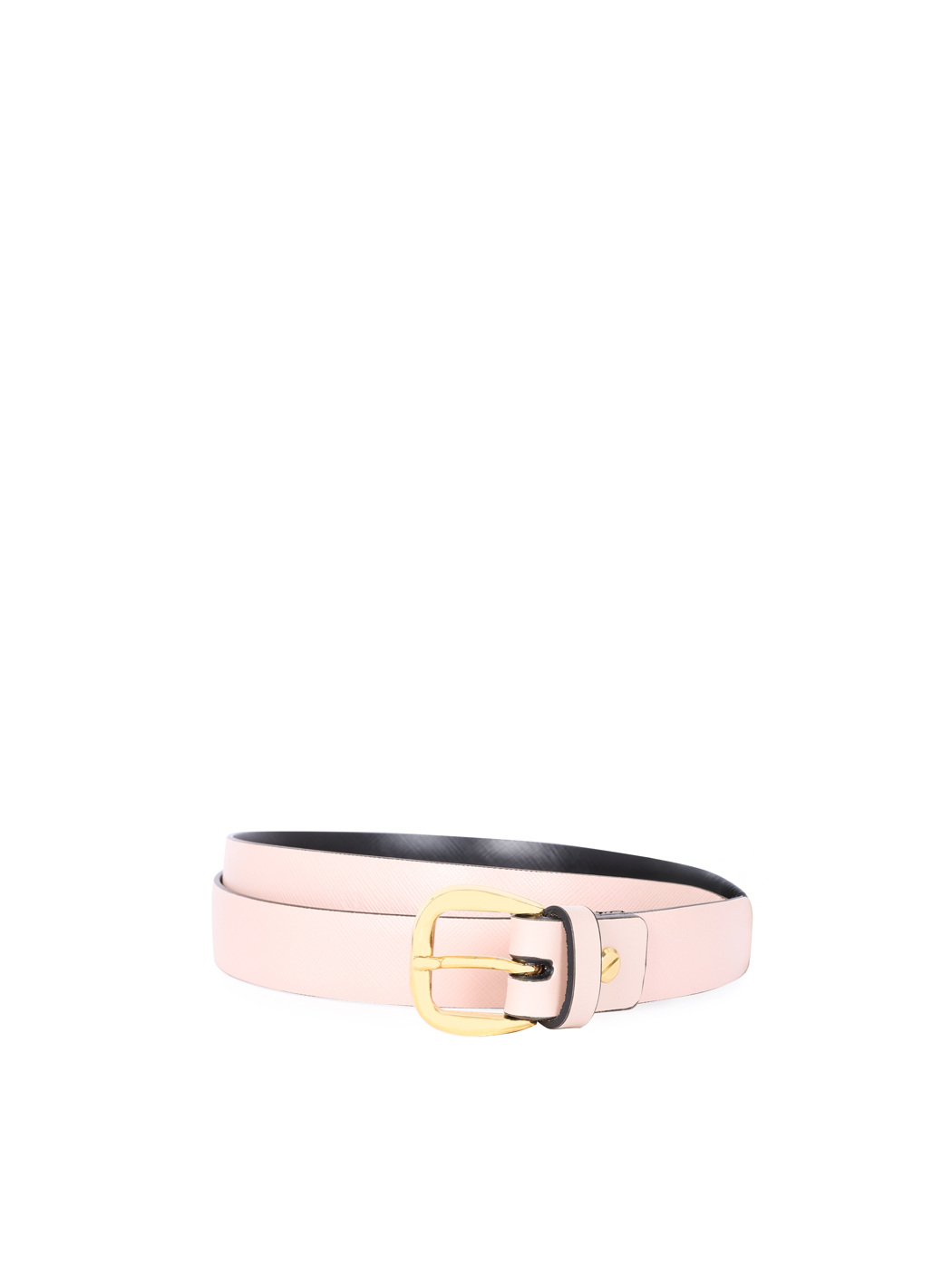 Reversible Saffiano Leather Cut-to-size Belt 25mm Blush/black