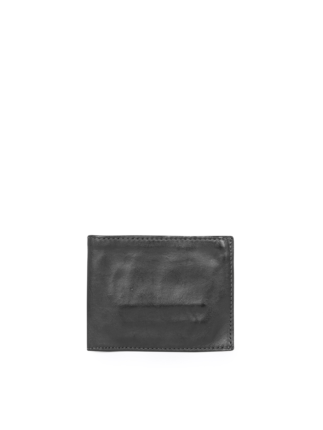 Bifold Wallet Distressed Leather Black